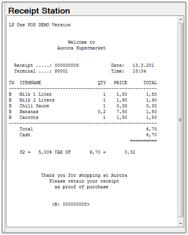 LS One POS Display