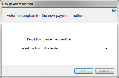 Float entry payment setup